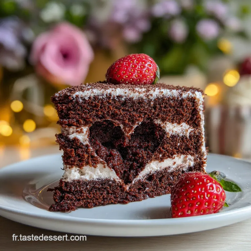 Gâteau Saint-Valentin coeur - Haute pâtisserie créative