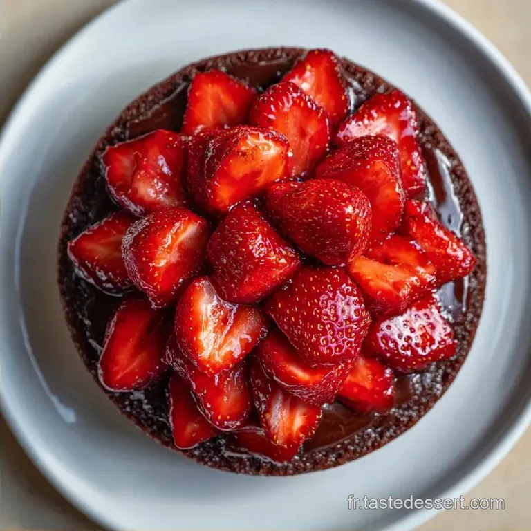 Gâteau Fraise Chocolat pour 6 Personnes - Taste Dessert France
