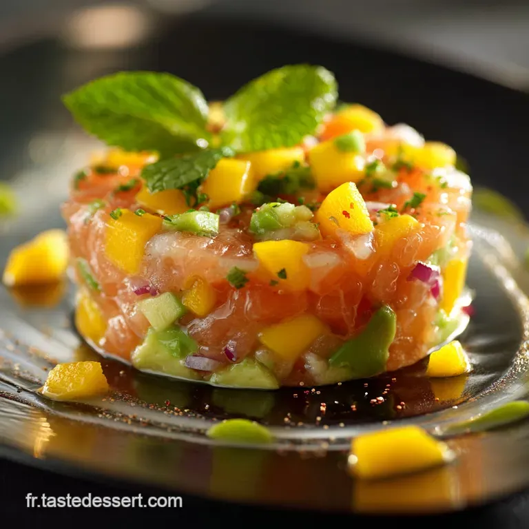 Tartare de saumon fumé avocat et mangue Recette chic et…
